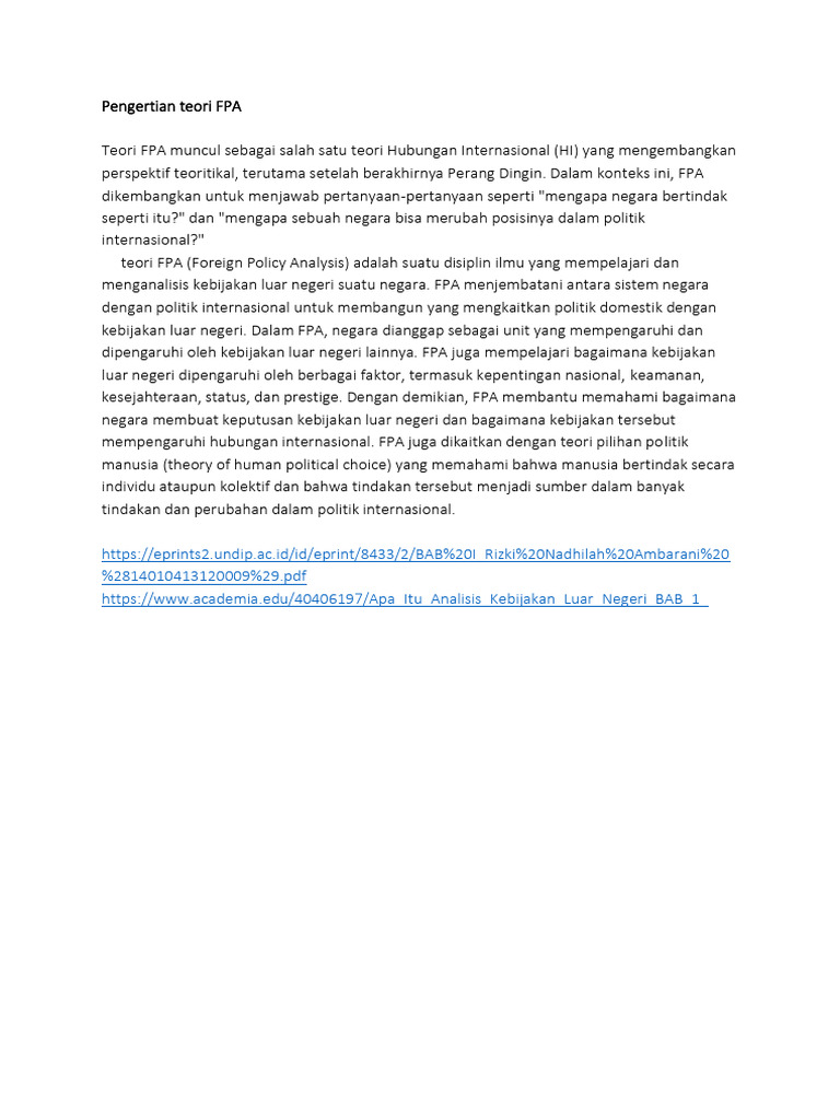 Teori FPA | PDF | Hukum