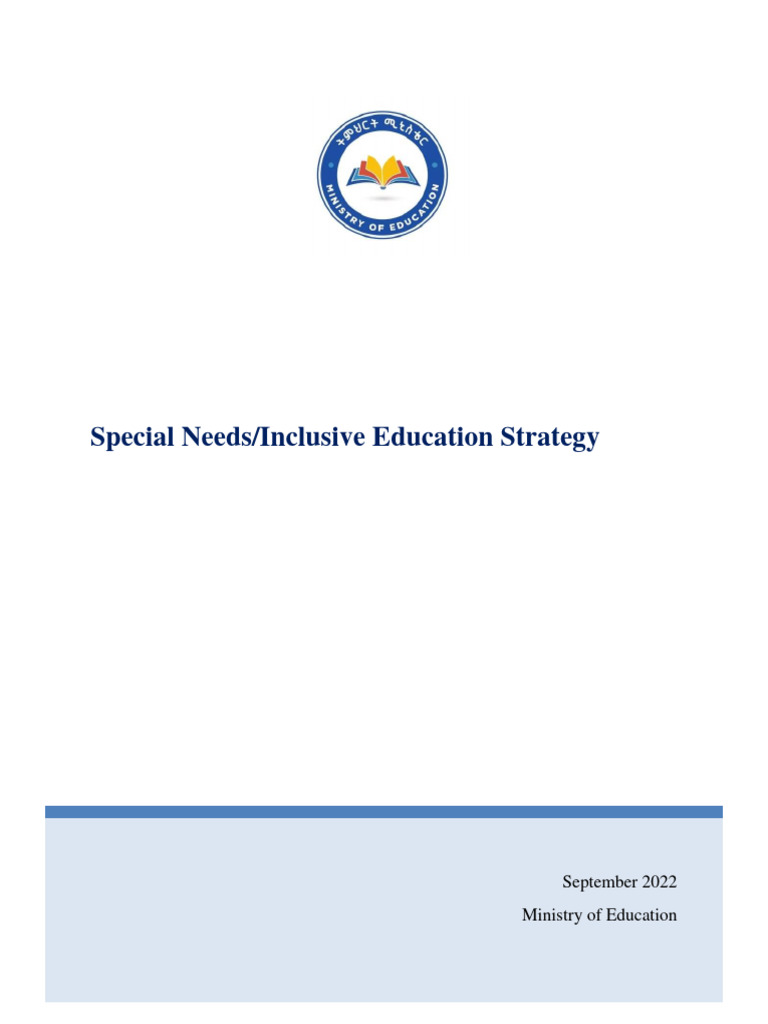 SNE-IE Strategy English 2022.PDF | PDF | Special Education | Inclusion (Education)