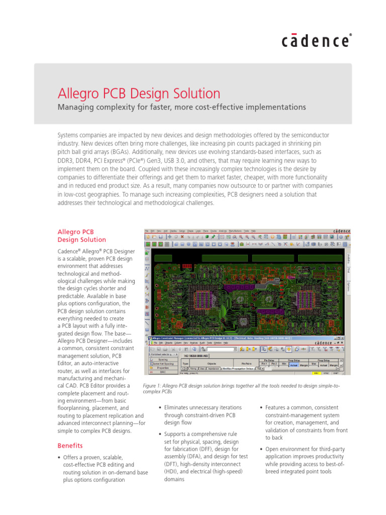 allegro-pcb-design-solution-ds | Download Free PDF | Printed Circuit Board | Computer Engineering