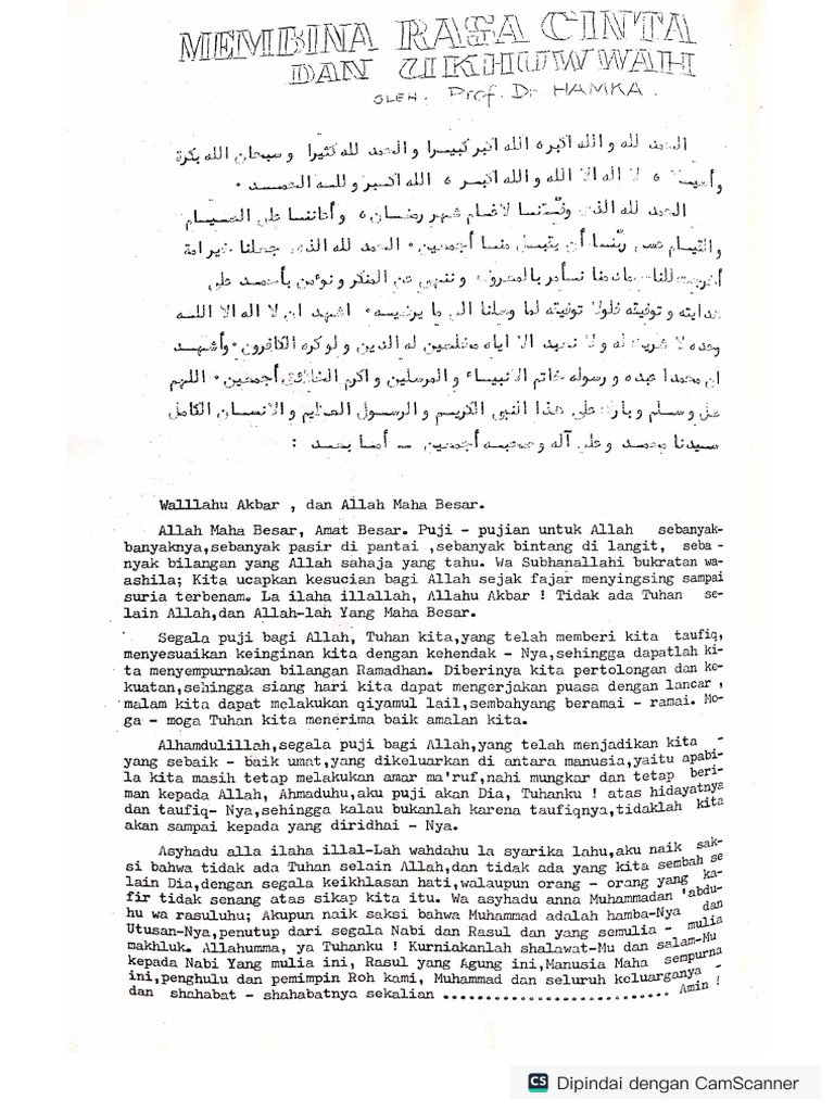 Khutbah Buya Hamka | PDF