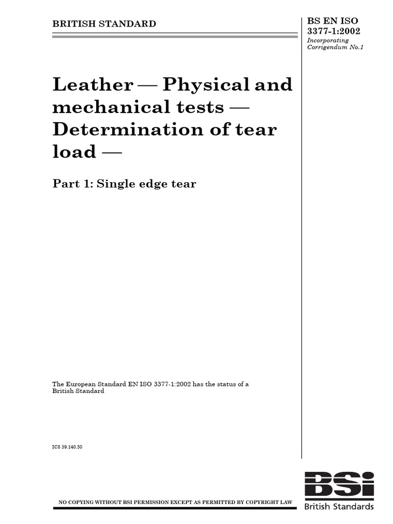 BS en Iso 3377-1-2002 | Download Free PDF | International Organization For Standardization ...
