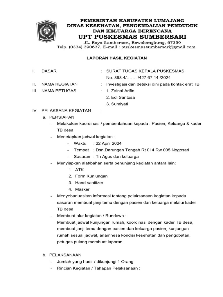 Format LHK TB Fix 2024 | PDF