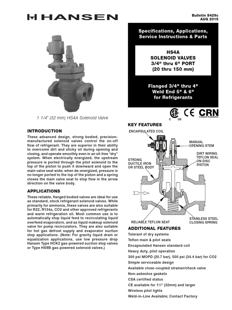 HS4A Bulletin | PDF | Valve | Pipe (Fluid Conveyance)