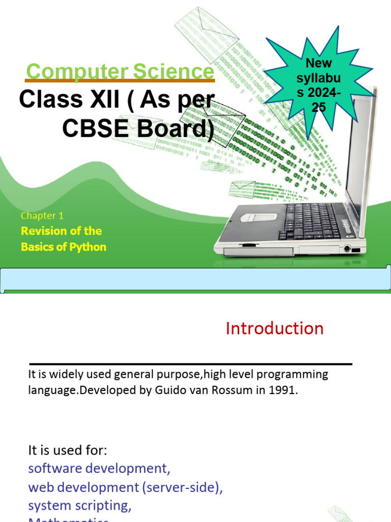 Revision of The Basics of Python1 | PDF | Data Type | Control Flow