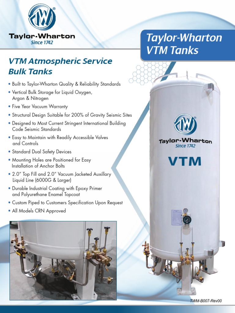 VTM Tank TWM B007 REV00 | PDF | Gas Technologies | Manufactured Goods