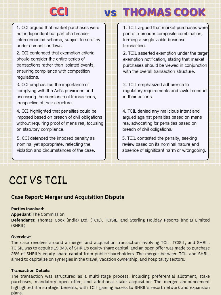 CCI | PDF | Mergers And Acquisitions | Regulatory Compliance