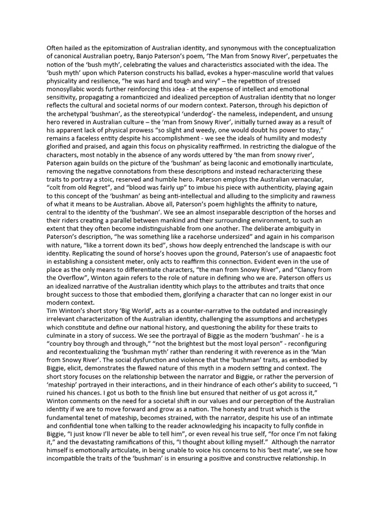 Yr 11 Term 2 Week 4 English Advanced Paragraphs | PDF | Narration