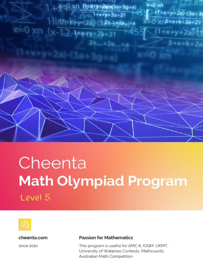 Math Olympiad Level 5 Program Cheenta | PDF | Mathematics | Quadratic Equation