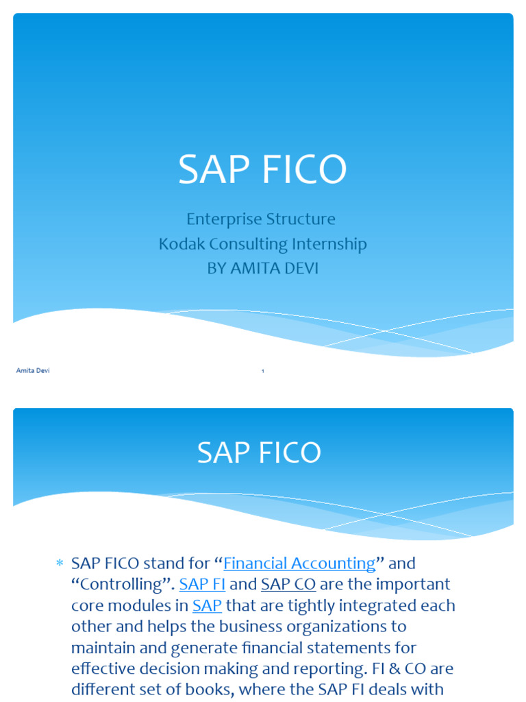 SAP FICO Enterprise Structure | PDF | Accounting | Business