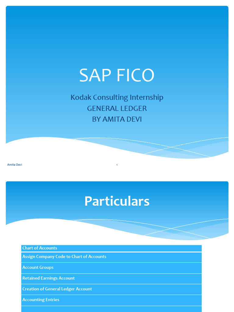 Sap Fico General Ledger | PDF | Debits And Credits | Financial Services
