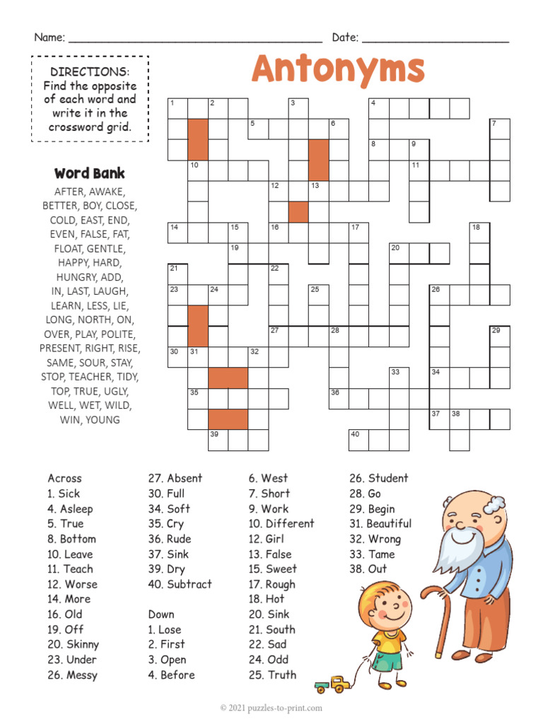 antonyms-crossword-2-4 | PDF