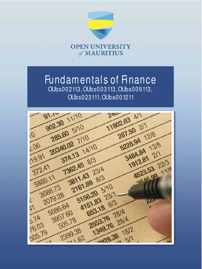 Fundamentals of Finance | PDF | Present Value | Balance Sheet