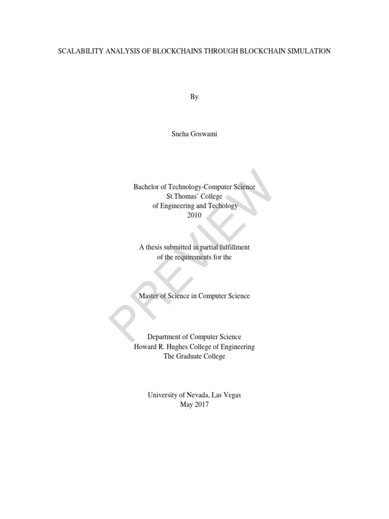 Scalability Analysis of Blockchains Through Blockchain Simulation | PDF | Key (Cryptography ...