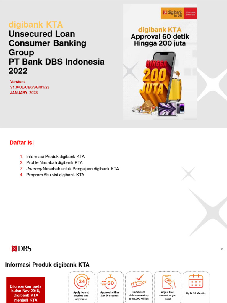 Product Knowledge Digibank KTA in Jan 2023 | PDF