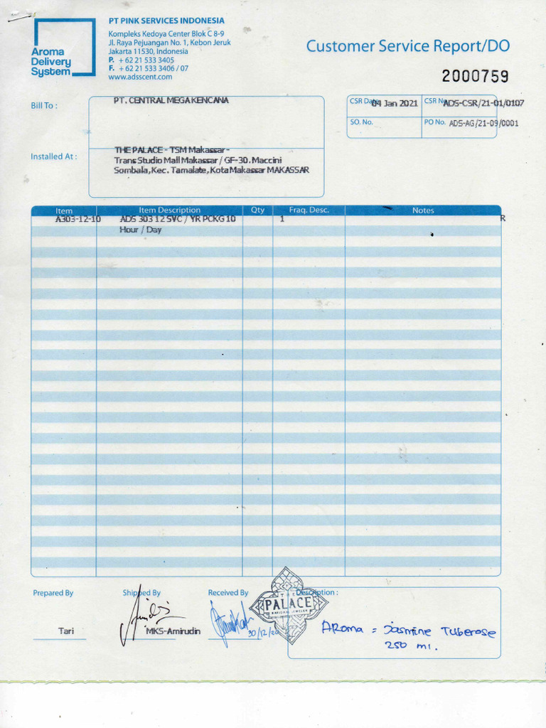 CSR - CMK The Palace TSM | PDF