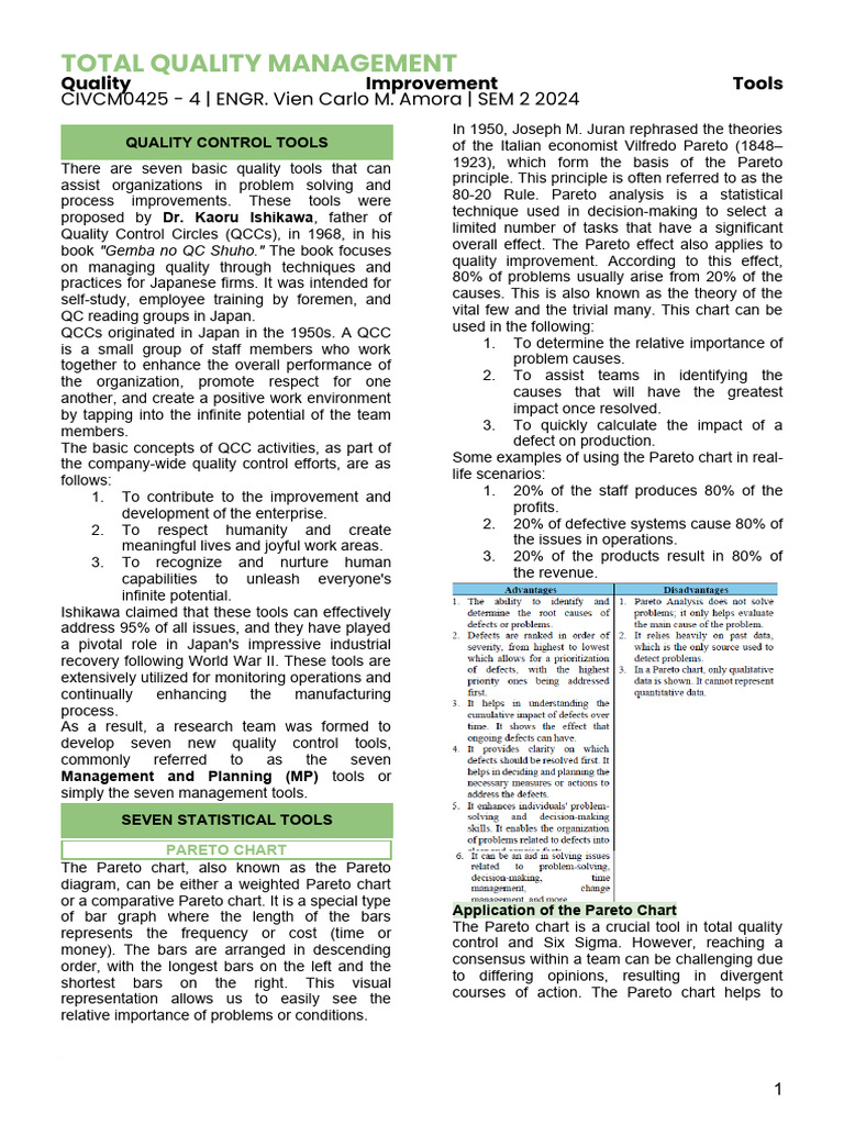 Quality Improvement Tools Overview | PDF | Scatter Plot | Histogram