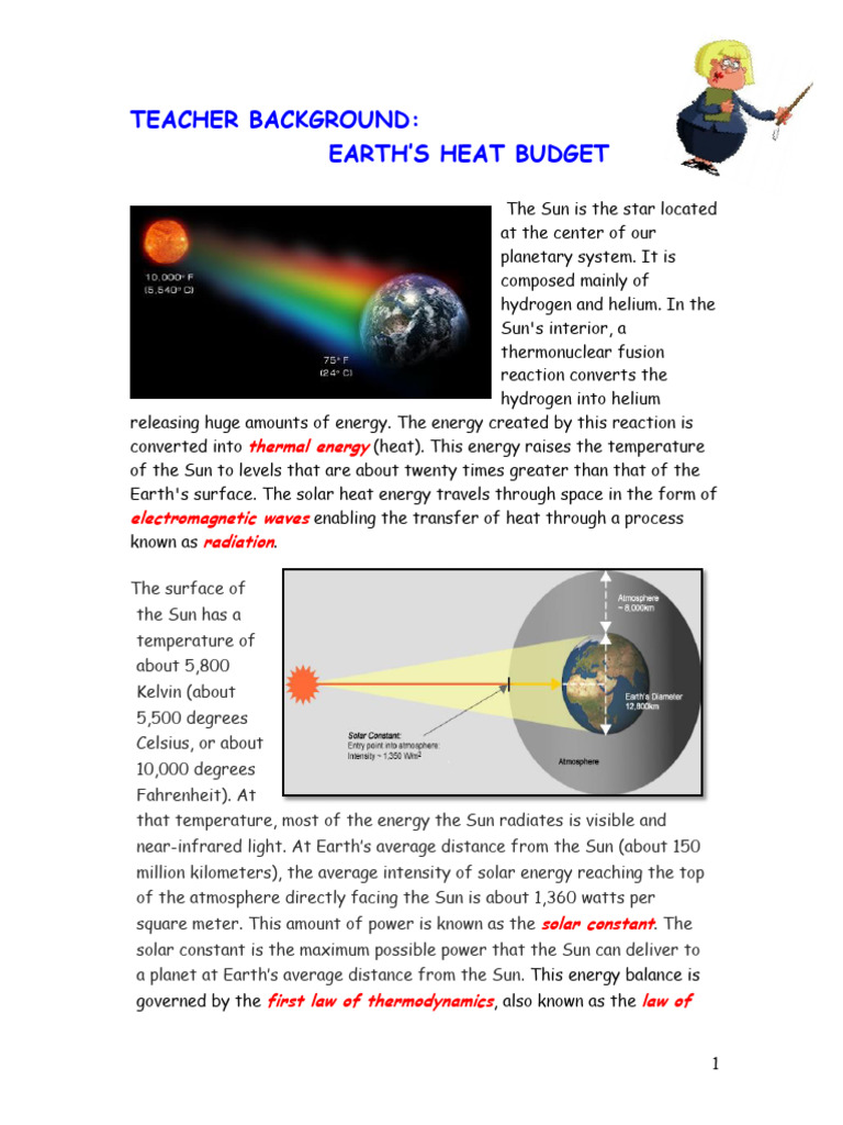 TBI Earths Radiative Heat Budget | PDF | Atmosphere Of Earth | Sun