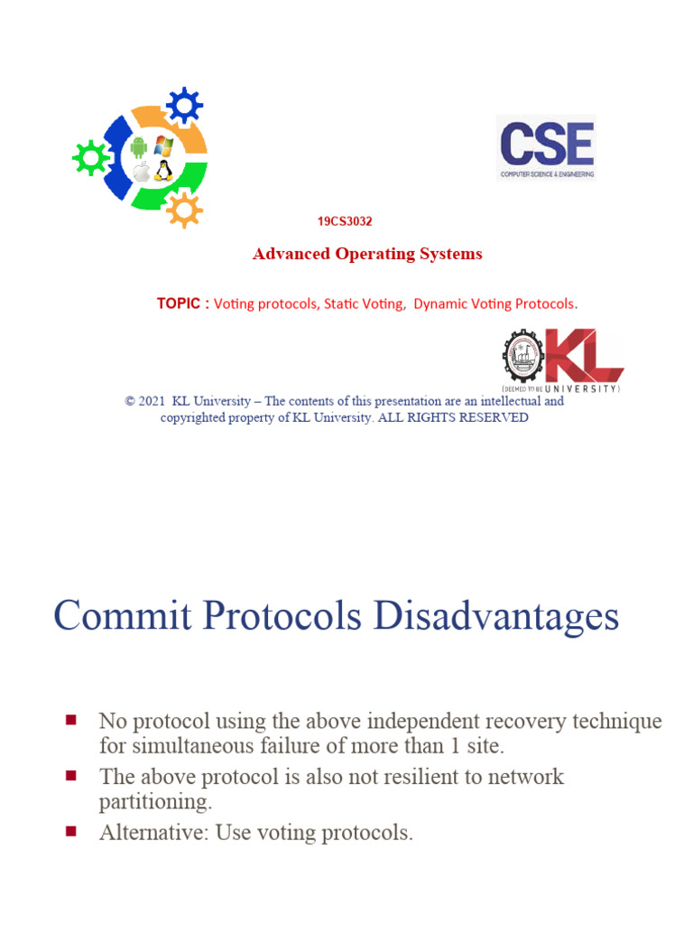 26 - Voting Protocols, Dynamic Voting Protocols | PDF | Computer File | Computer Network