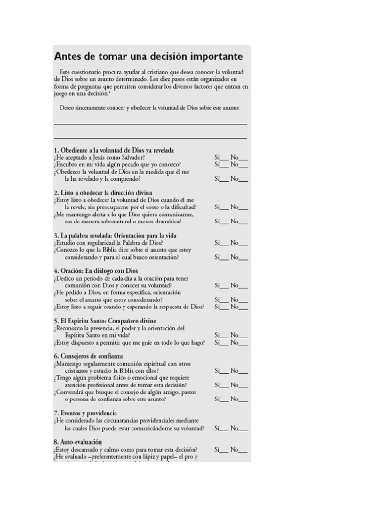 Antes De Tomar Decision Piensalo Pdf