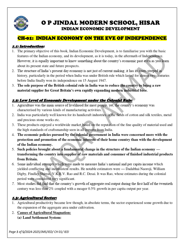 Ied CH 1 - Ieei 2024 | PDF | British Raj | Suez Canal