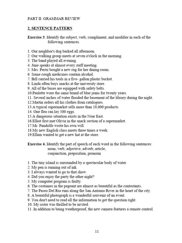 Meeting 2 Exercises | PDF | Part Of Speech | Linguistics