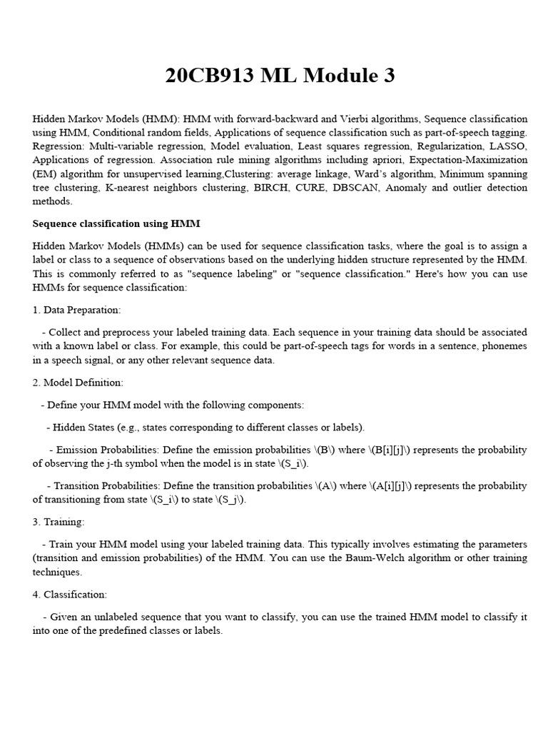 Module 3 | PDF | Part Of Speech | Statistical Classification