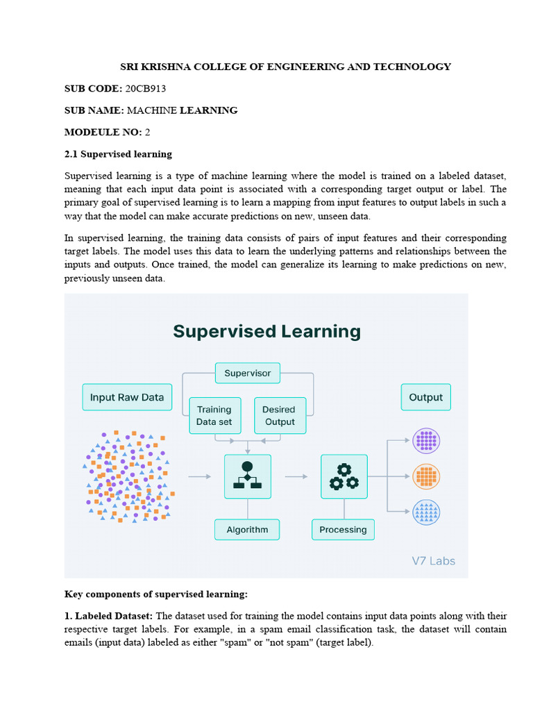 20CB913 Machine Learning Module 2 | PDF | Cross Validation (Statistics) | Statistical Classification