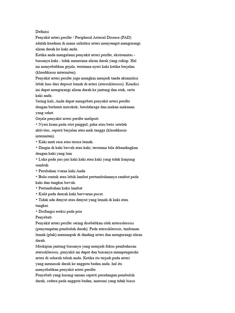 Peripheral Vascular Disease | PDF