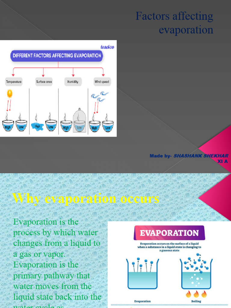 Factors Affecting Evaporaton | PDF | Evaporation | Liquids