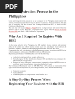 BIR Certificate of Registration (Form-2303) and Sworn Declaration | PDF ...