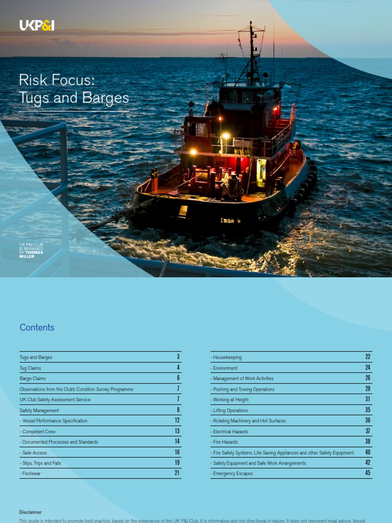Risk Focus Tugs and Barges | PDF | Personal Protective Equipment | Safety