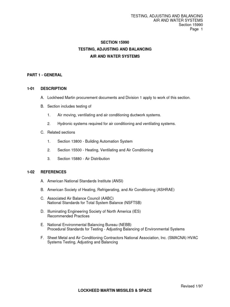 Testing, Adjusting and Balancing | PDF | Water Heating | Valve