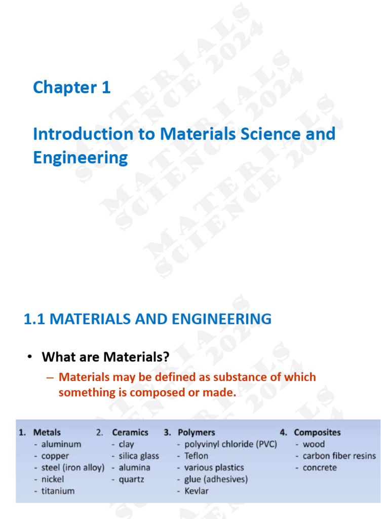 Chapter 1-2024 | PDF | Materials Science | Nanomaterials