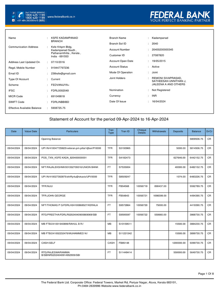 Account Statement | PDF | Banks | Cheque