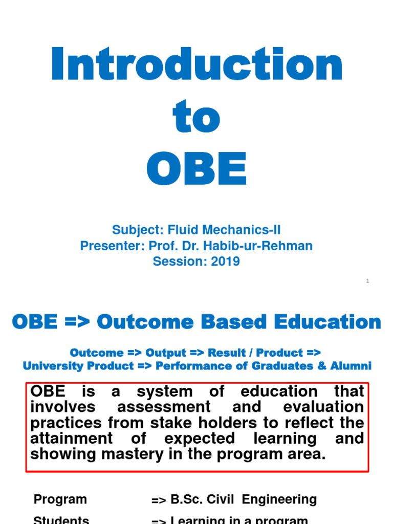 OBE in Civil Engineering Education | PDF | Engineering | Fluid Dynamics