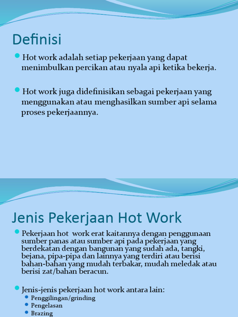 Hot Work | PDF | Griya & Taman | Teknologi & Rekayasa