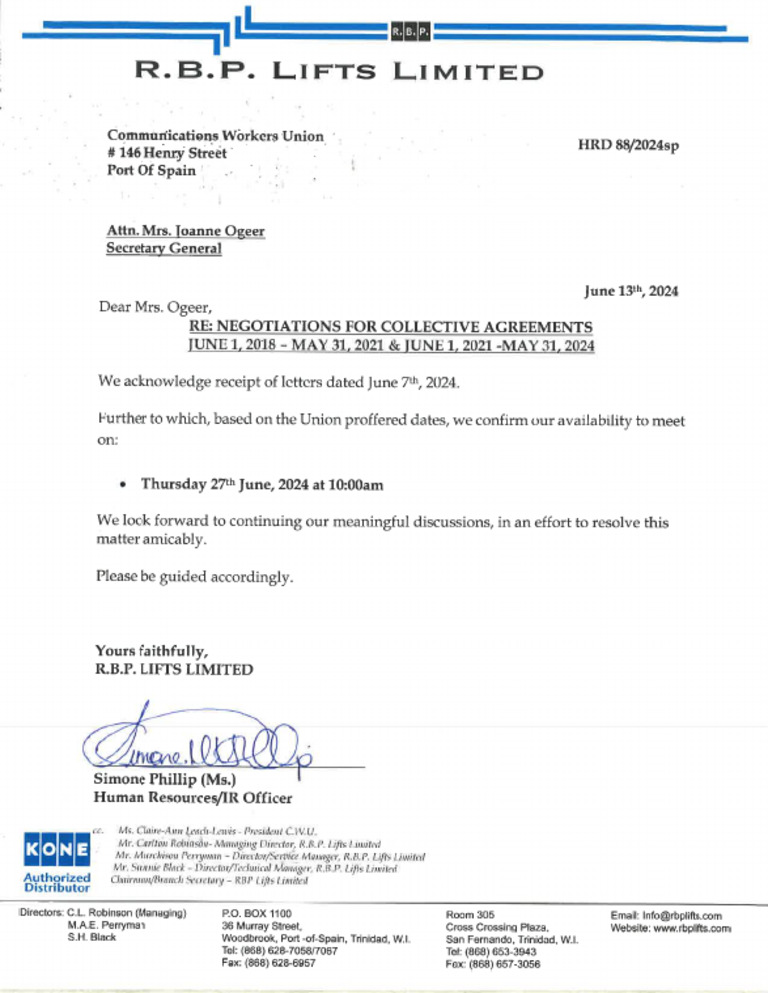 CWU - Negotiations Meeting Jun 13th 2024 | PDF