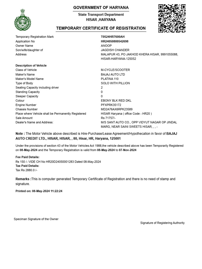 Anoop So Jagdish Chander | PDF | Vehicles | Transport