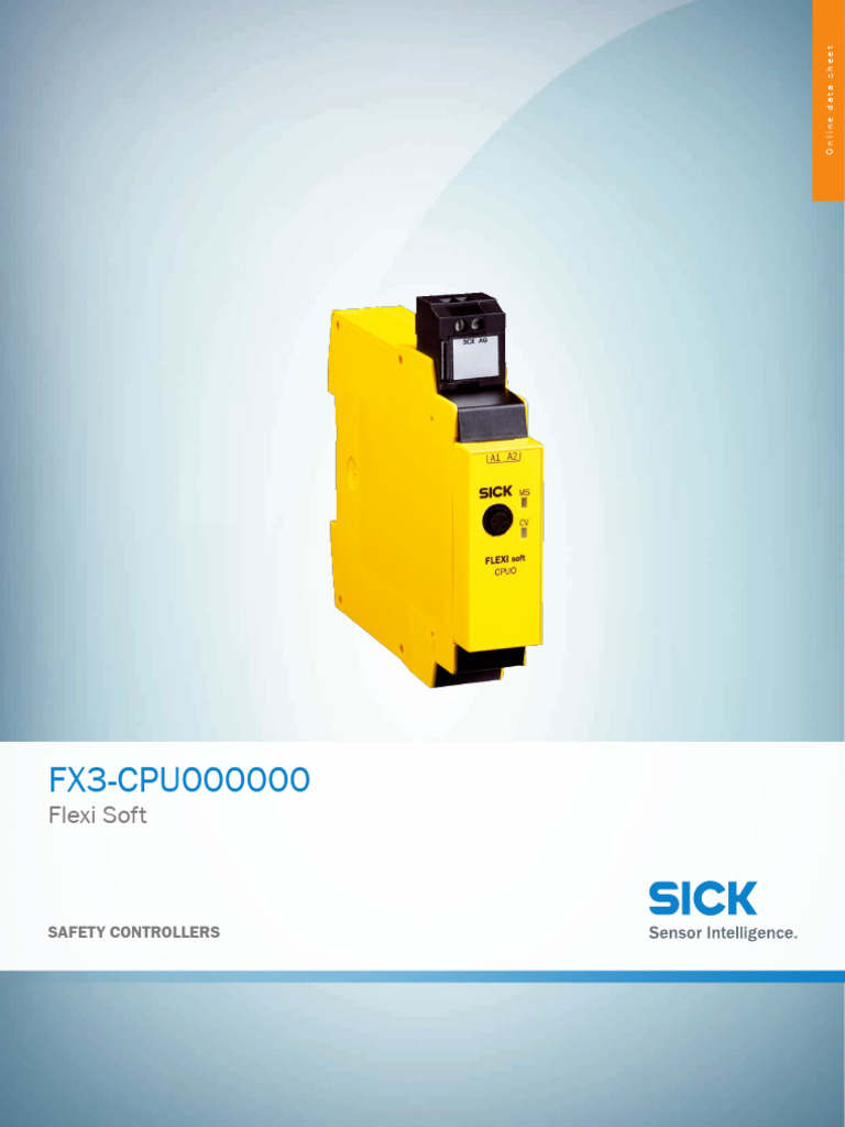FX3-CPU000000: Flexi Soft | PDF | Electrical Connector | Electrical ...