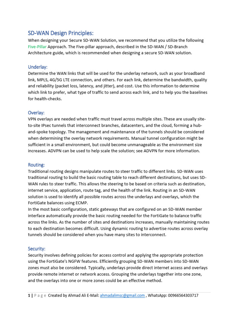03-SD-WAN Design Principles | PDF | Routing | Computer Network