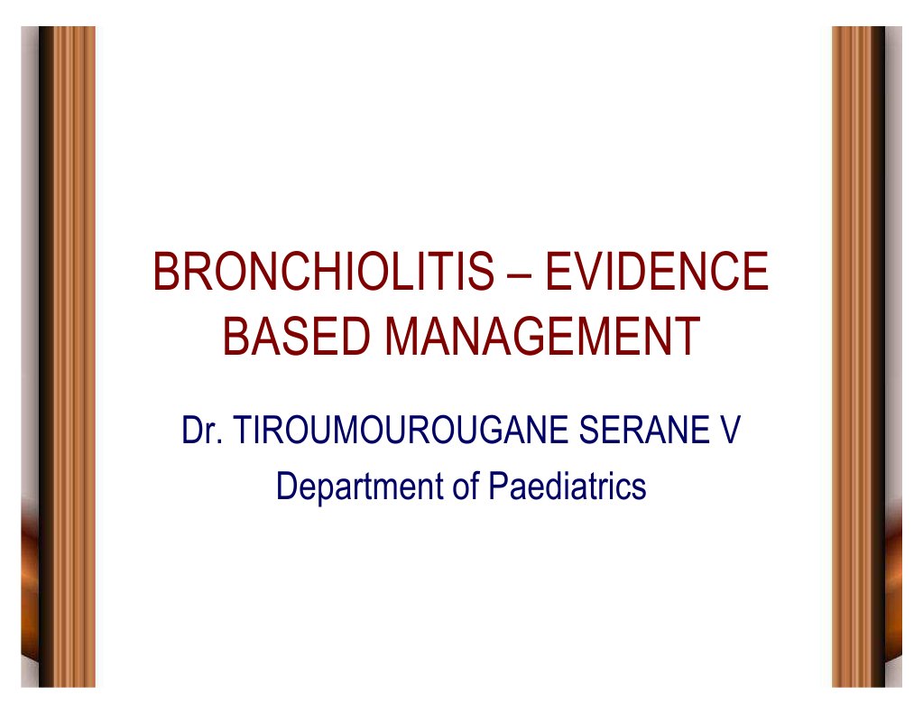 Bronchiolitis | PDF
