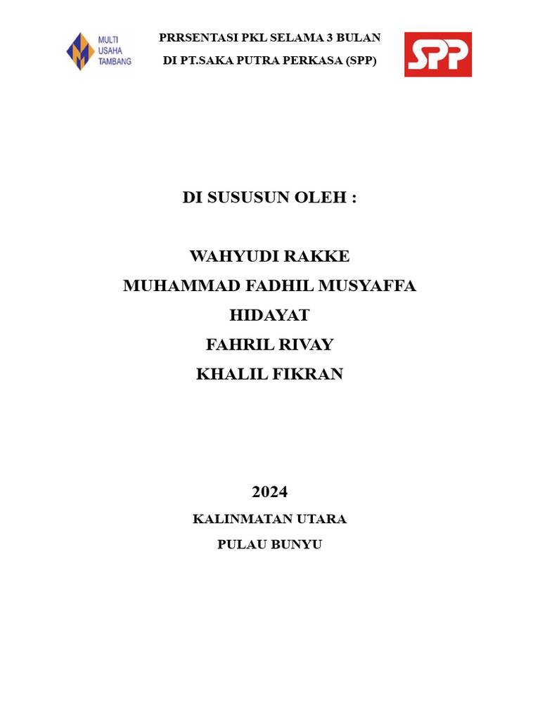 prensentasi pkl di pt saka putra perkasa (spp) | PDF
