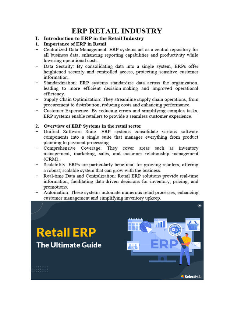 Erp Retail Industry | PDF | Enterprise Resource Planning | Retail