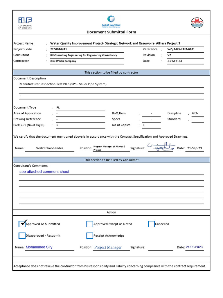 Manufacturer Inspection Test Plan Overview | PDF | Nondestructive ...