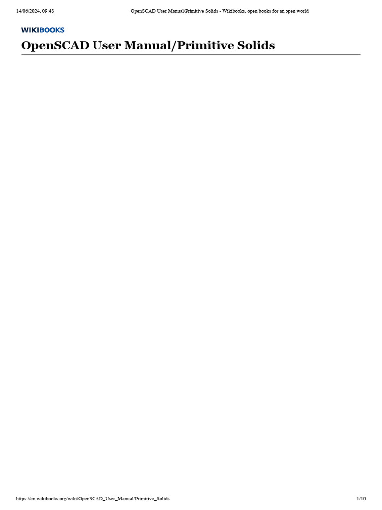 Openscad User Manual Primitive Solids Wikibooks Open Books For An Open World Pdf Sphere 7537