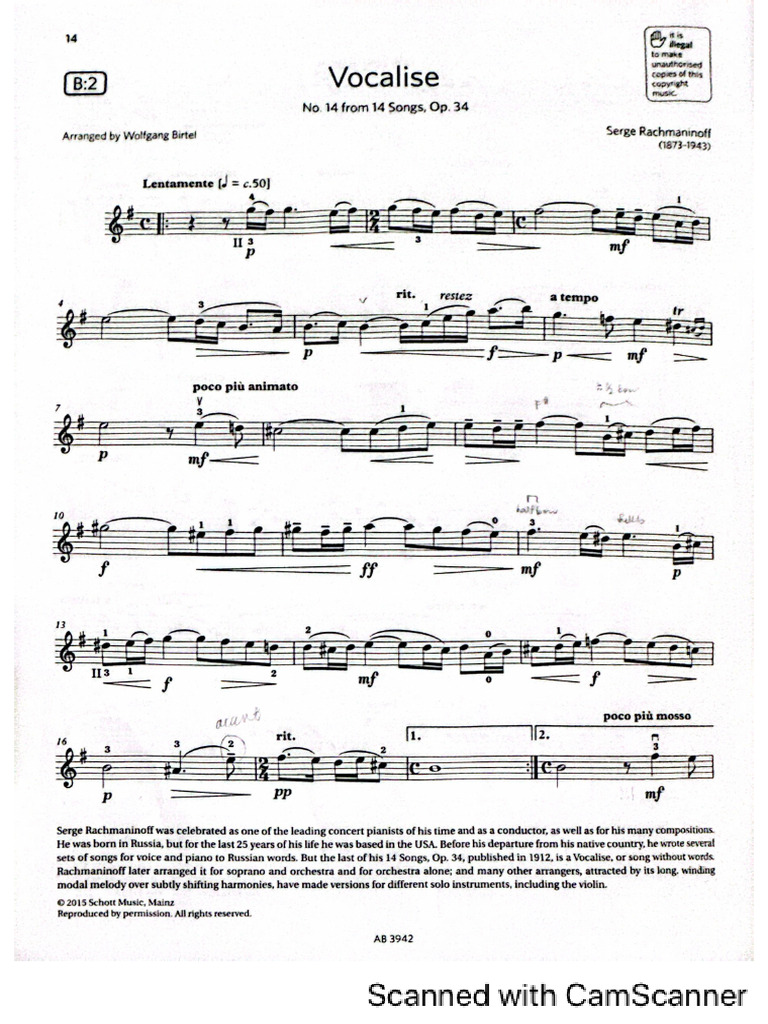 Vocalise | PDF