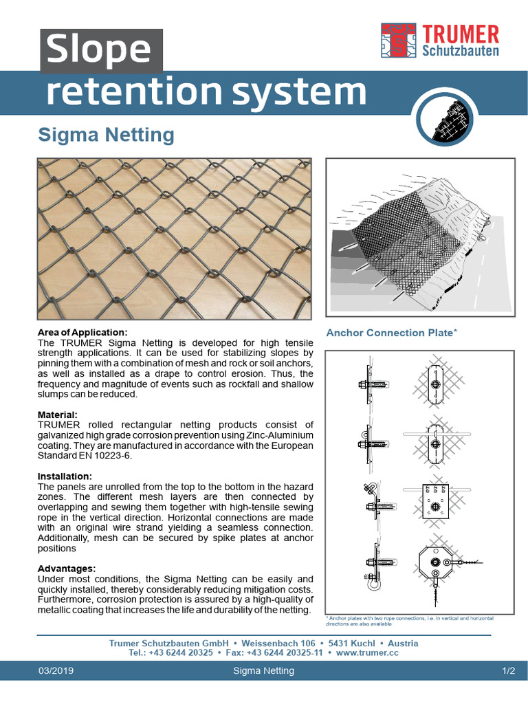 TRUMER-Sigma-Netting-en | PDF | Building Materials | Building Engineering