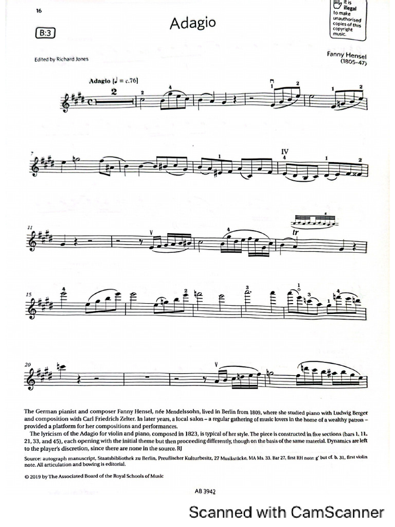 Adagio Fanny Hensel | PDF