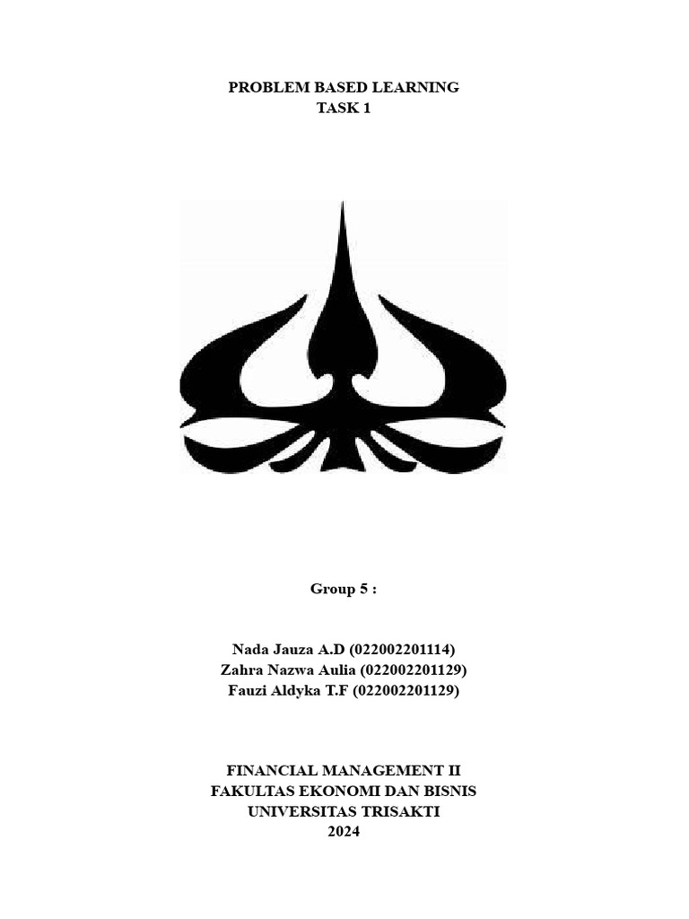 PBL TASK 1 - Financial Management II - Group 5 | PDF | Yield (Finance) | Bonds (Finance)