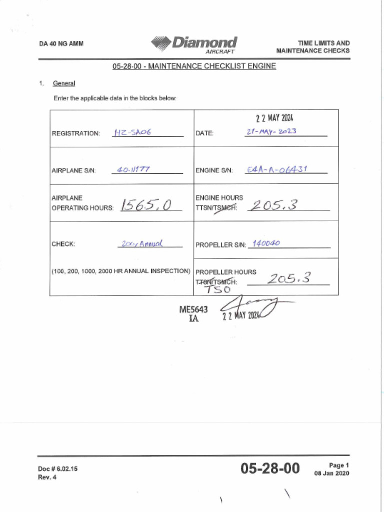 Hzsa06 Ann Insp 2024 CHK List | PDF
